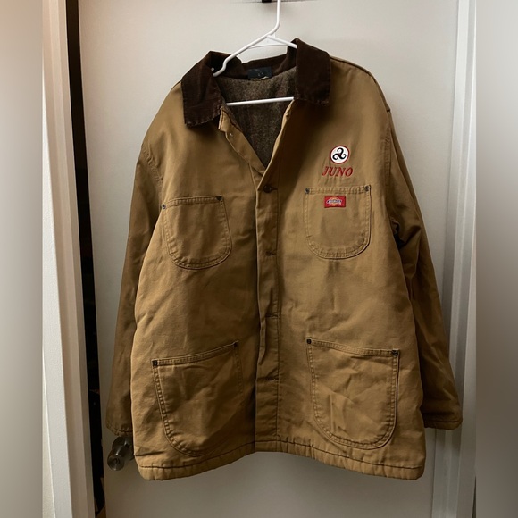 Dickies | Jackets & Coats | Dickies Tan Field Jacket With Dark Brown ...